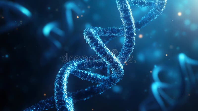 Close-up Image of a Double Strand of DNA Molecules Stock Footage ...