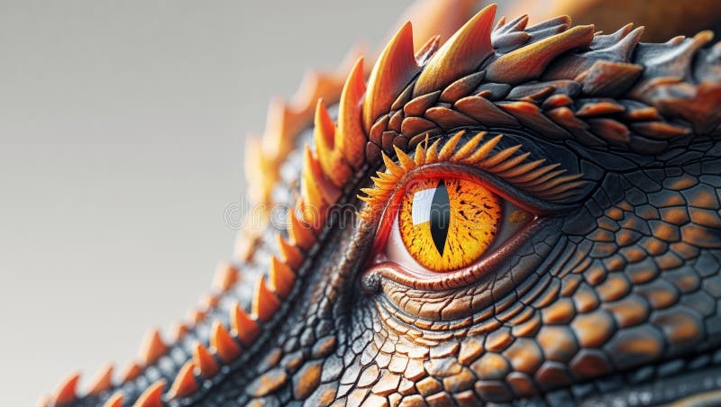 A Close Up Image of a Dragons Fierce Fiery Eye Stock Image - Image of ...