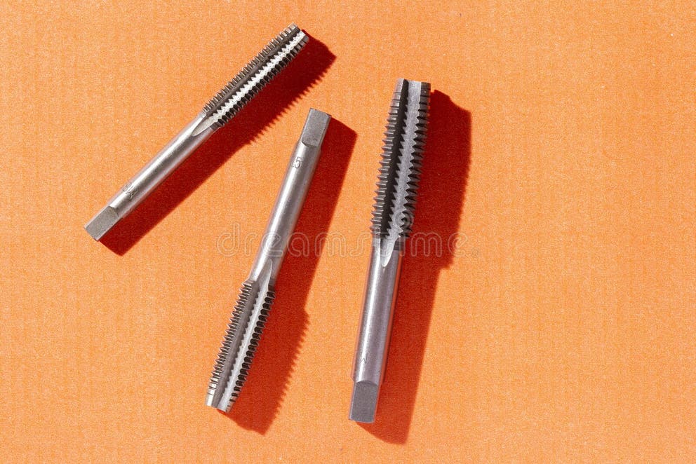 Close-up Image of Drill Bit, or Tap for Threads in Steel Stock Image ...