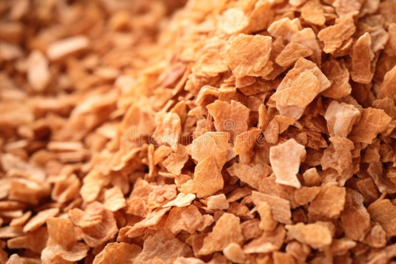 Close-up Image of Dry Whole Grain Cereal Flakes Stock Illustration ...