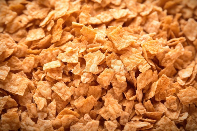 Close-up Image of Dry Whole Grain Cereal Flakes Stock Illustration ...