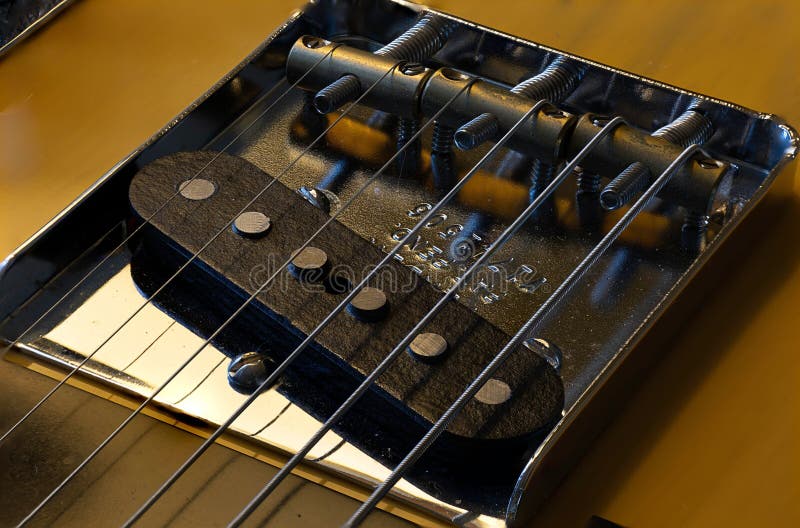 Close-up Image of an Electric Guitar Featuring the Pickups Stock Image ...