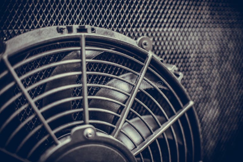 Engine Cooling Fan of a Bus Stock Image - Image of detail, automobile ...