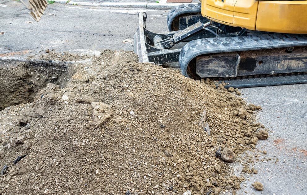 Close Up Image of Excavator in Operation Digging in Ground Stock Image ...
