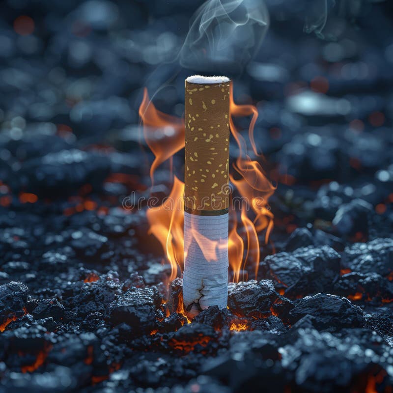 A Close-up Image of an Extinguished Matchstick on a Warm, Uneven ...