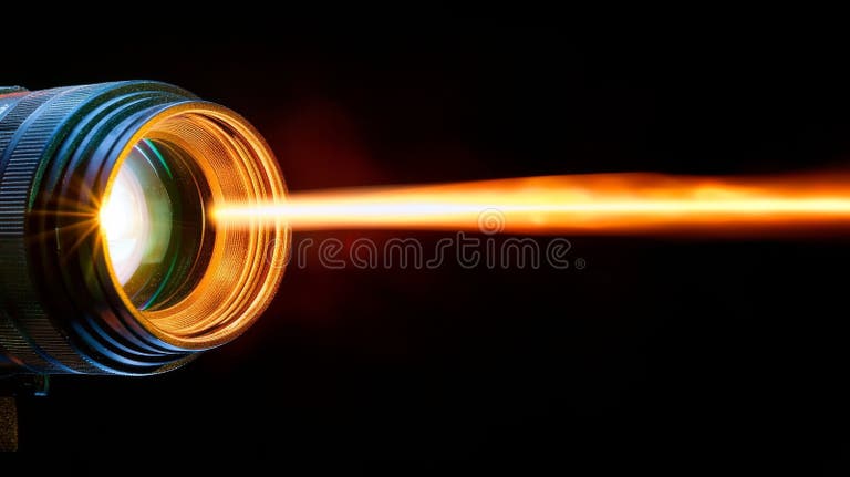 Close-up Image of a Flashlight with High-tech Features and a Vibrant ...