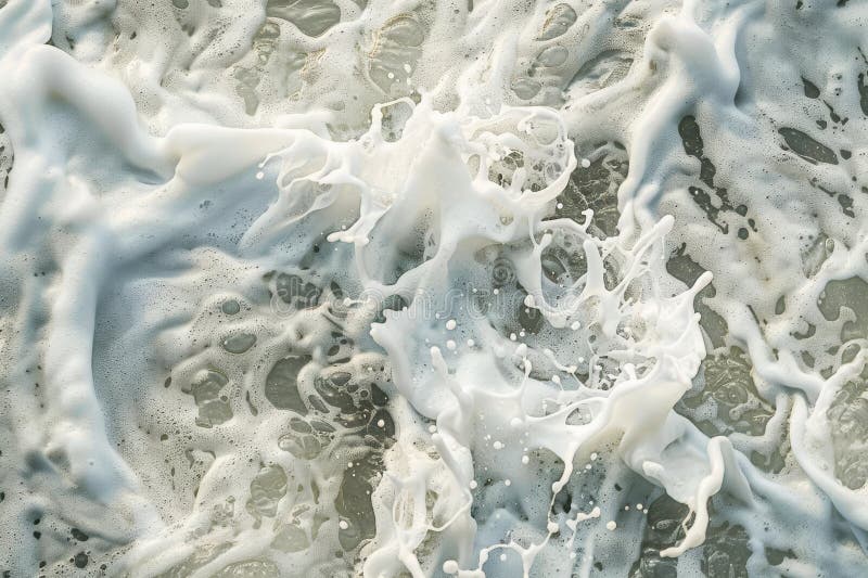 Close-up Image of Foam Bubbles on Water, Creating Abstract Patterns ...