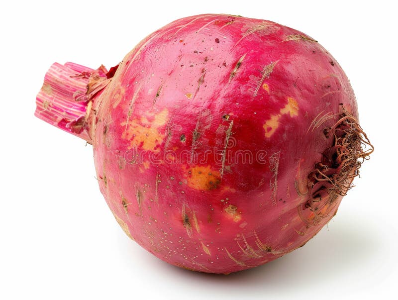 Close-up Image of a Fresh Raw Beetroot with Vibrant Colors, Isolated on ...