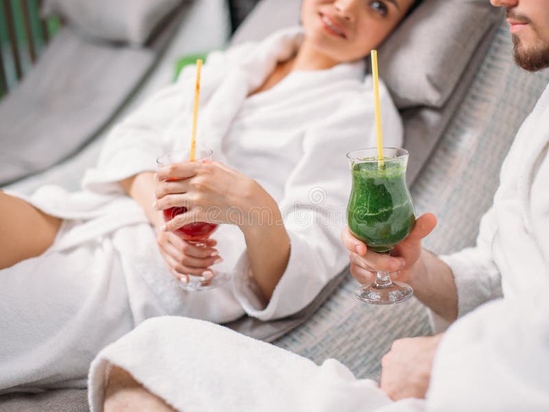 Close Up Image Fresh Refreshments for Resting People Stock Image ...