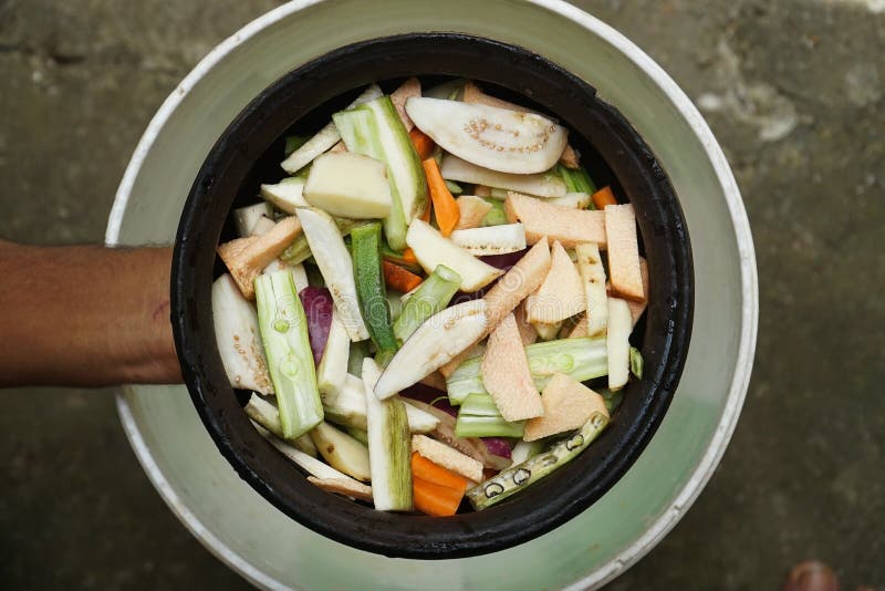 Close Up Image of Fresh Sliced Vegetable Pieces in a Clay Pot Stock ...
