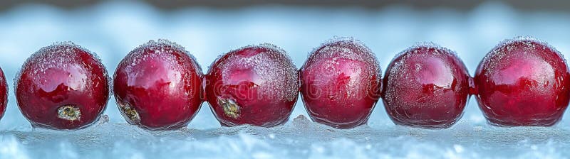 A Close-up Image of a Frozen Raspberry, Emphasizing Its Frosty Details ...