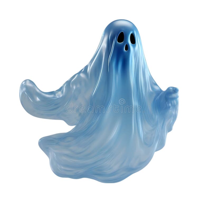 A Close-up Image of a Ghost. Ai-Generated. Stock Image - Illustration ...