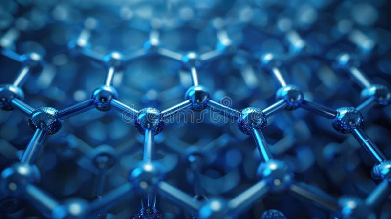Close-up Image of a Graphene Molecular Structure Highlighting the ...
