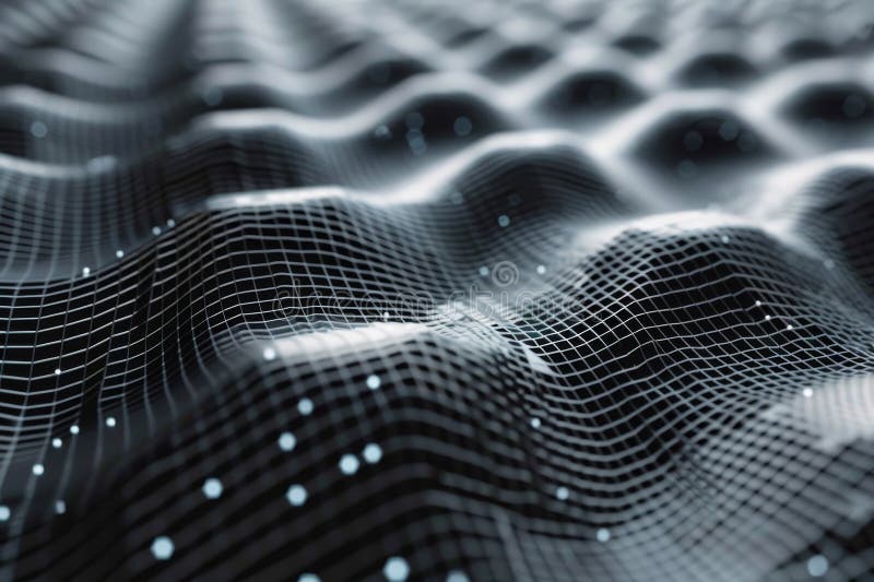 A Close-up Image of a Grid Pattern Formed by Wavy Carbon Fiber and ...