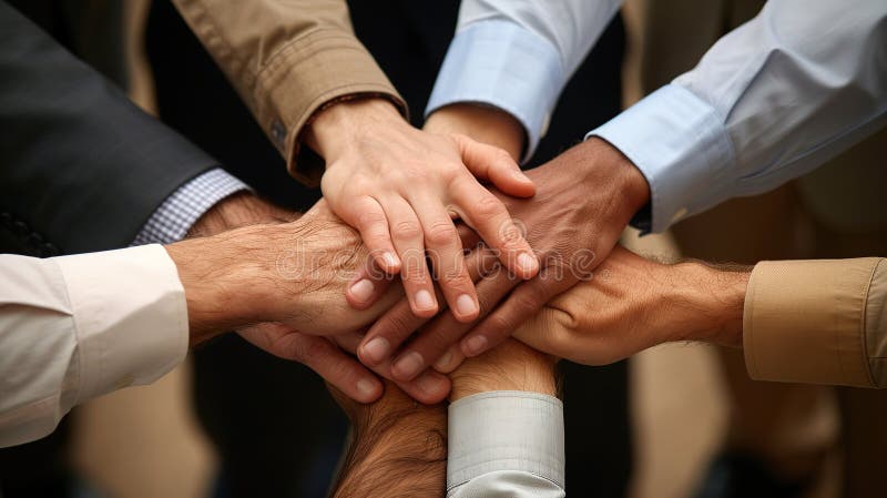 United Hands, Shared Goal stock illustration. Illustration of people ...