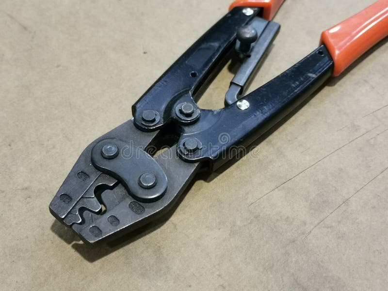 Close Up Image of Hand Crimping Press Tool Lug. Stock Photo - Image of ...