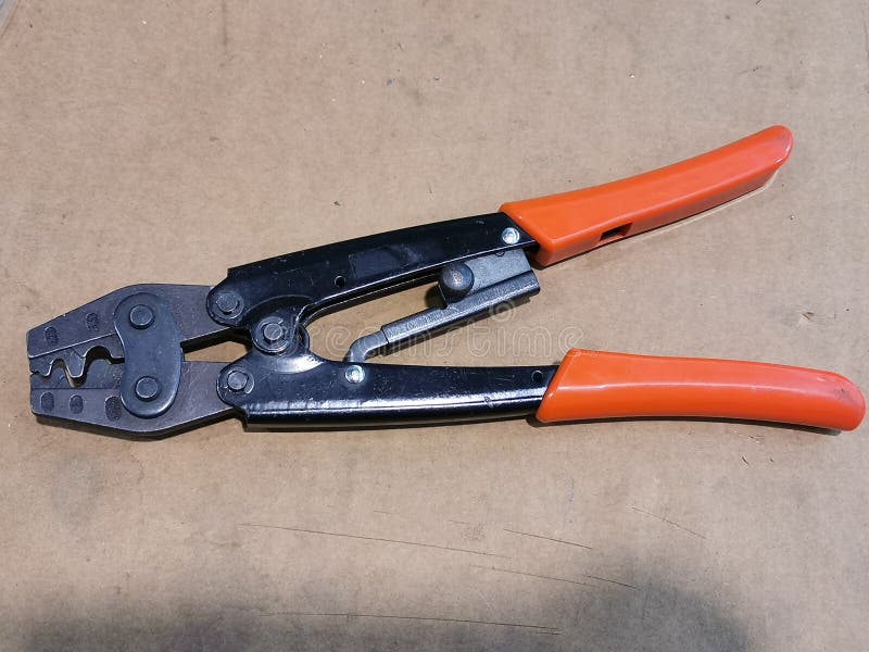 Close Up Image of Hand Crimping Press Tool Lug. Stock Photo - Image of ...