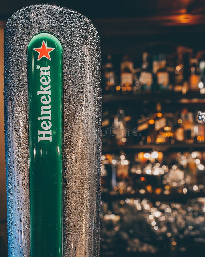 Heineken Draft Beer Brand Sign and Logo Text for Dutch Brewing Company ...