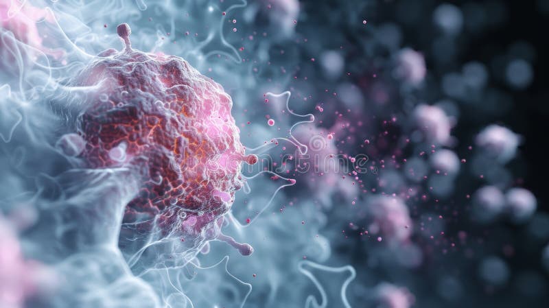 Close-up Image of a Human Cell Under a Microscope Showing Detailed ...