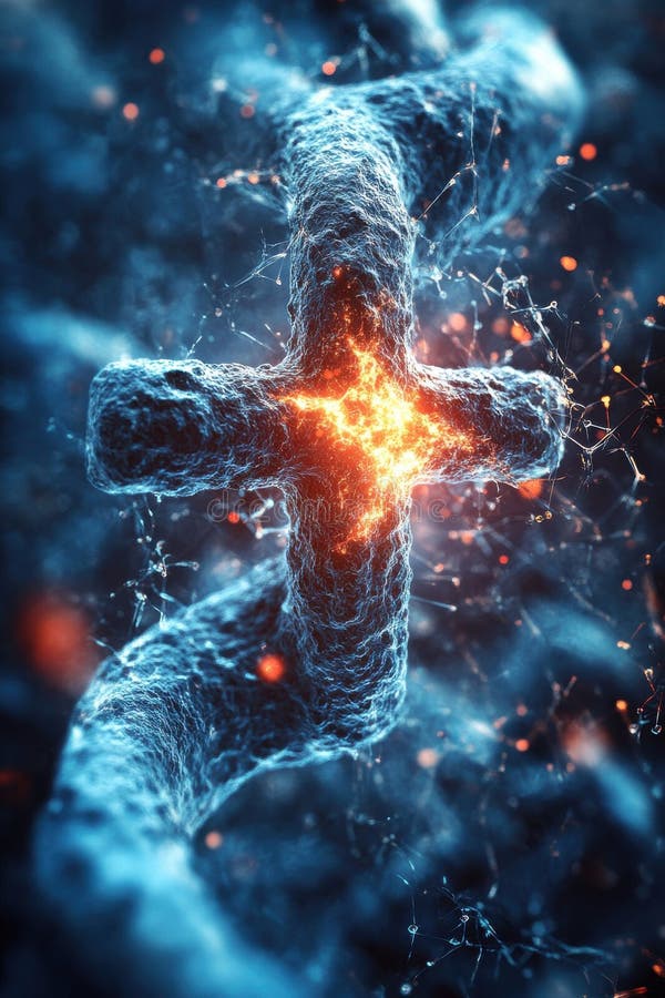 Close-up Image of Human DNA Structure Illuminated with Vibrant Energy ...