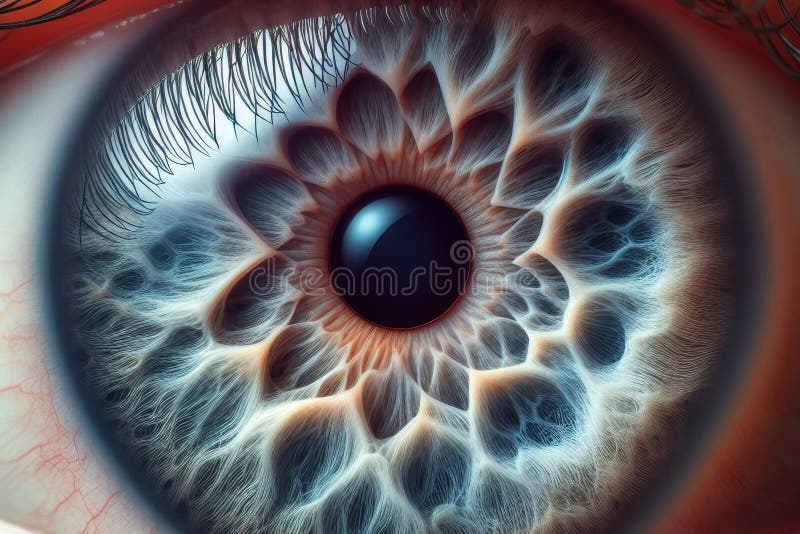 Close-up Image of a Human Eye, Pupil and Cornea of Different Shapes ...