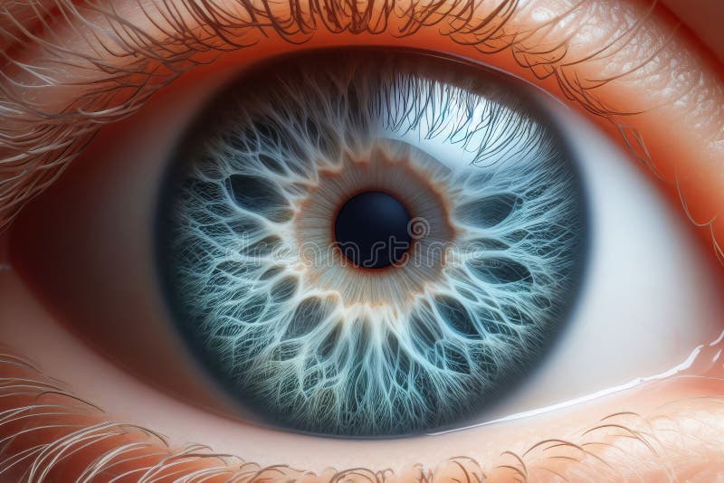 Close-up Image of a Human Eye, Pupil and Cornea of Different Shapes ...