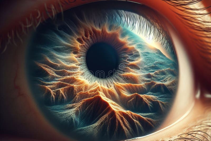 Close-up Image of a Human Eye, Pupil and Cornea of Different Shapes ...
