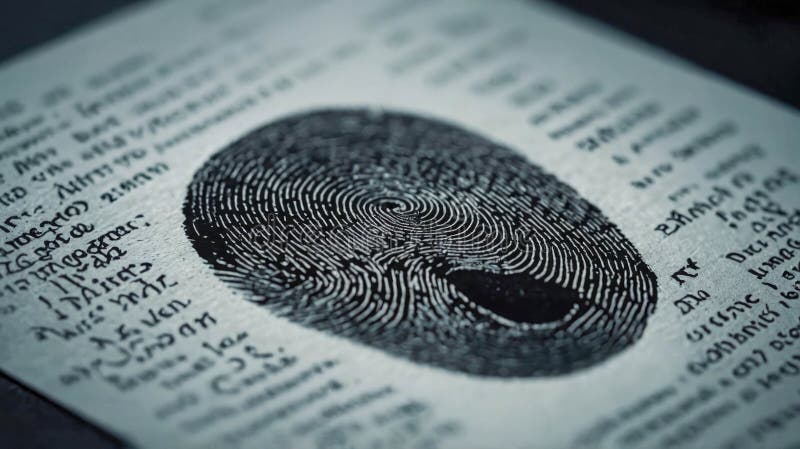 A Close-up Image of a Human Finger Highlighting a Detailed Fingerprint ...