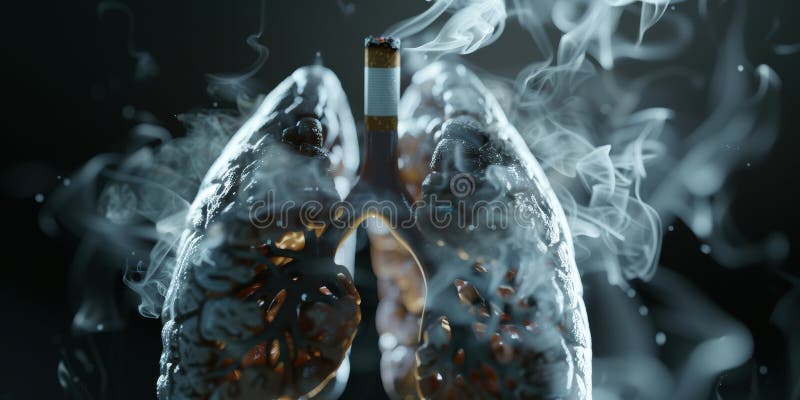 The Dangers of Smoking: a Visual Representation of Lung Damage. Created ...
