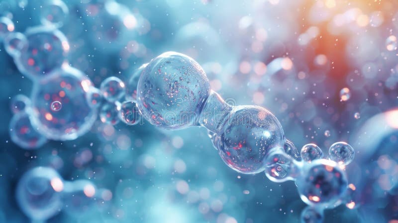 A Close-up Image of Hydrogen Bonds Forming Intricate Patterns in a ...