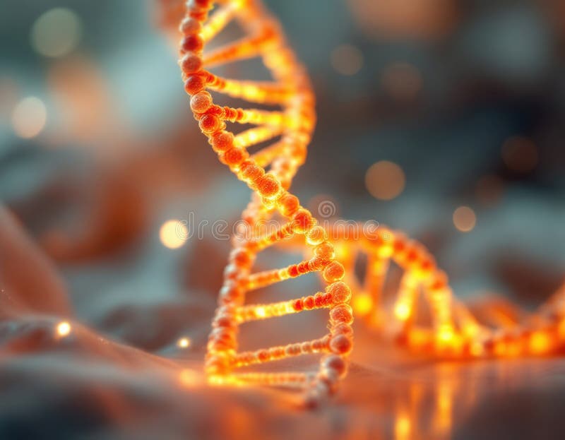 Closeup View Colorful Dna Helix Structure Scientific Background Stock ...