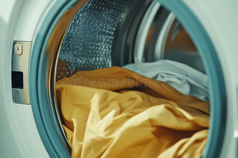 Clothes Inside a Washing Machine Stock Illustration - Illustration of ...