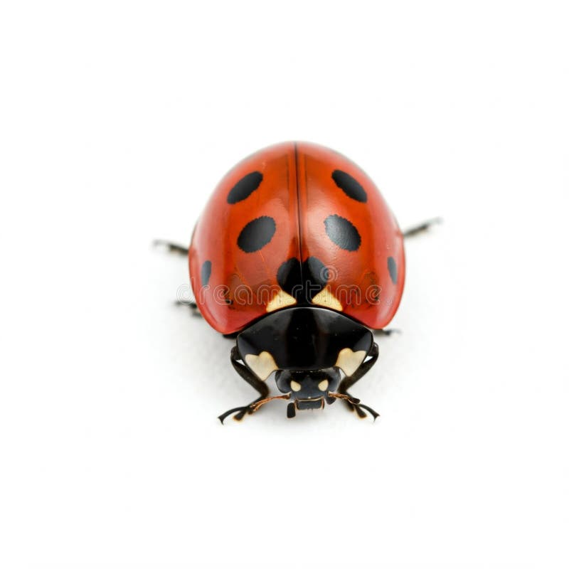 A Ladybug Isolated on a White Background Stock Illustration ...