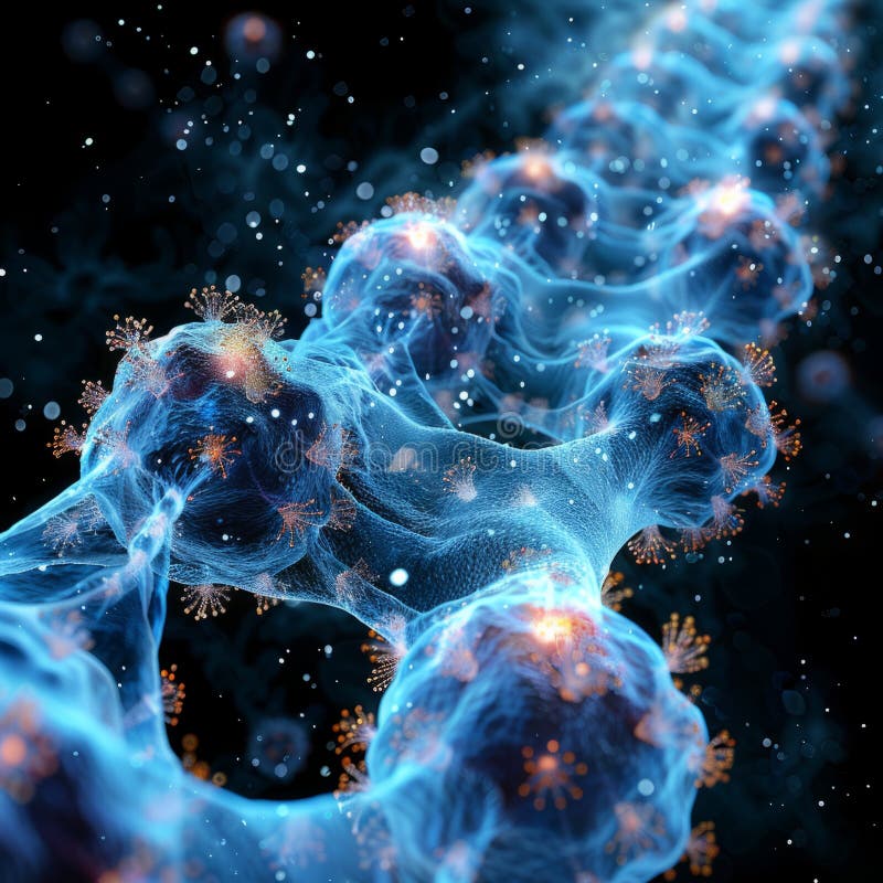 Close Up Image of Living Cell Science Friction Stock Illustration ...