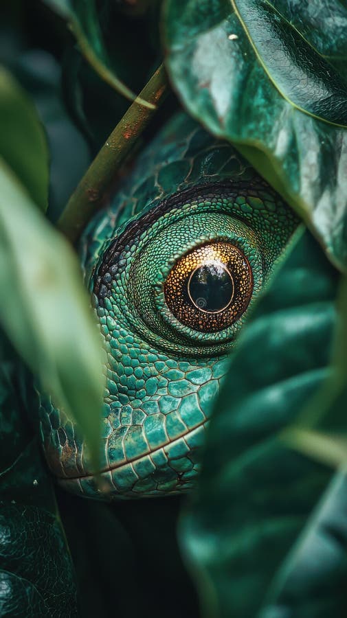 Close Up Image of a Lizard Eye with Detailed Texture and Color Patterns ...