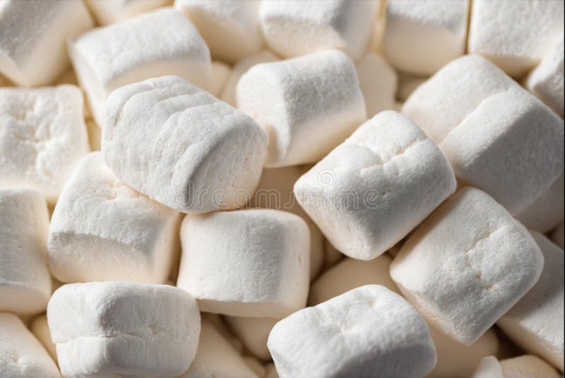 Close-up of White Marshmallows Stock Illustration - Illustration of ...