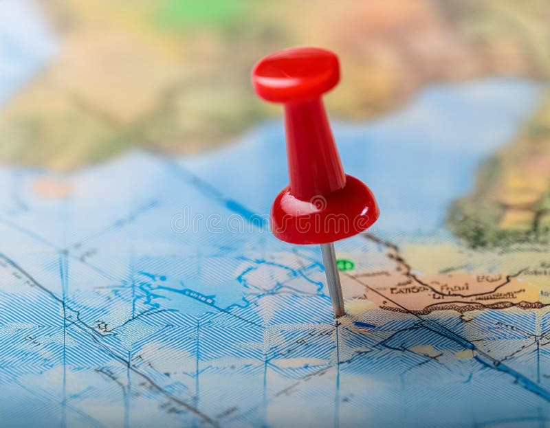 Marker Pointing To a Specific Location on a Map, Representing ...