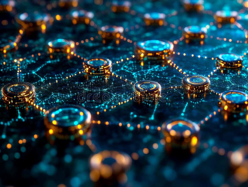 Close-up Image of Memory Chips with a Grid-like Pattern, Showing ...