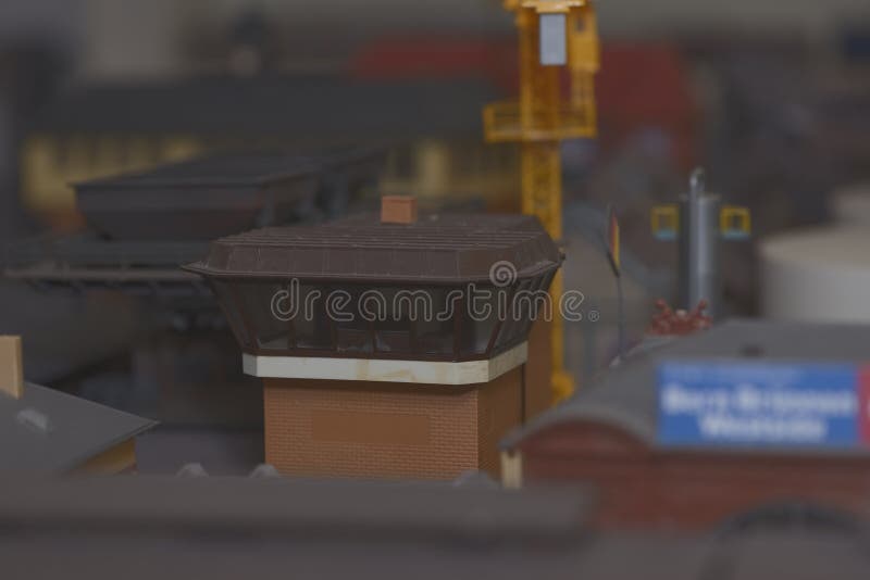 Close-up Image of a Model Control Tower Structure from a Miniature ...