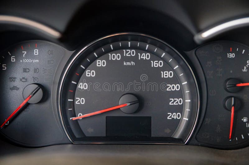Close Up Image of a Modern Car Speedometer Stock Image - Image of ...