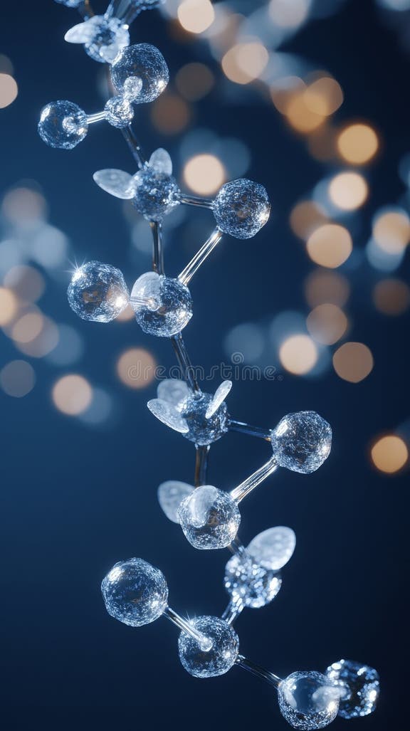 A Close-up Image of a Molecular Framework, Tinted in Blue, Featuring ...