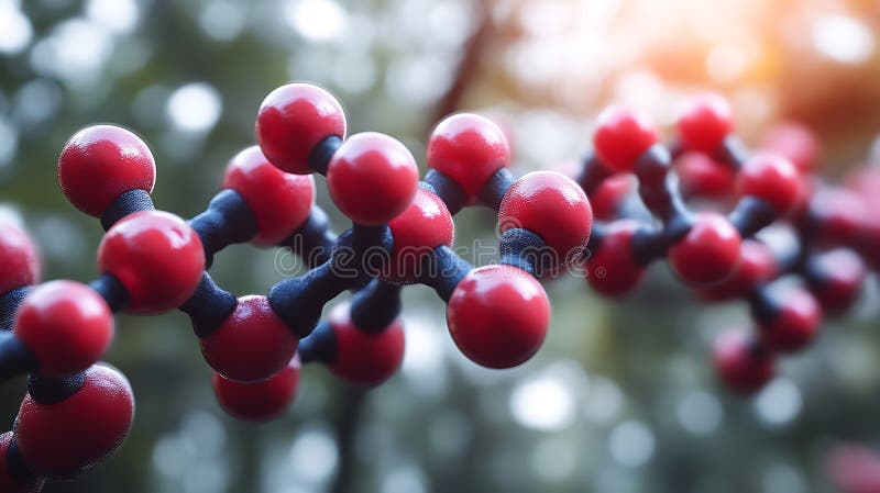 A Close Up Image of a Molecular Structure Stock Illustration ...