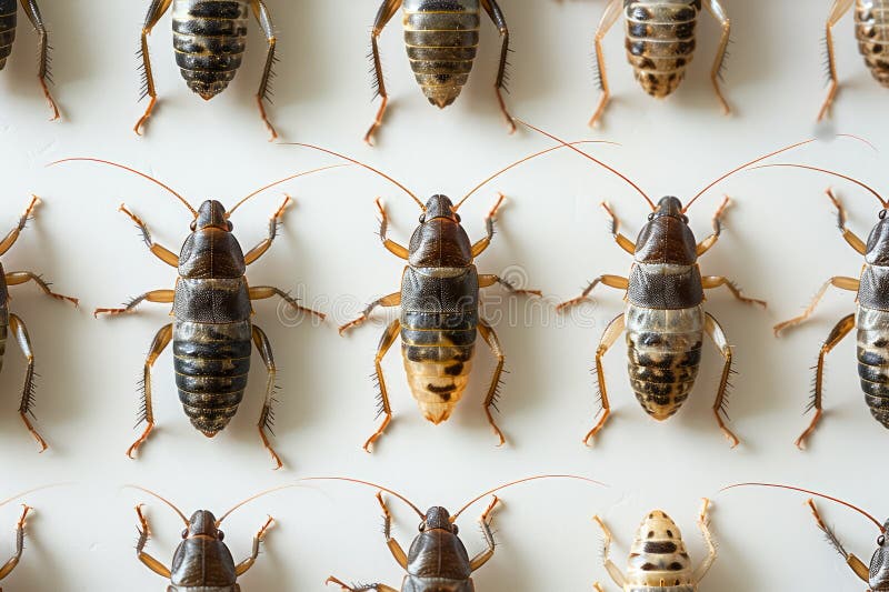 Close Up Image of Multiple Crickets in Rows Intricate Details of ...