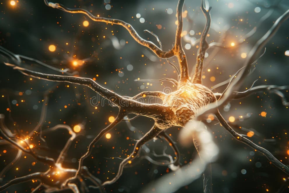 Close-up Image of a Neuron S Brain Cell, Showing Dendrites and Axon ...