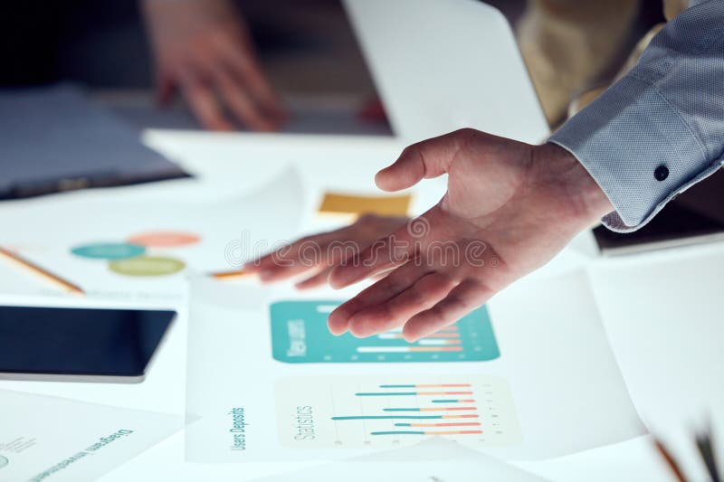 Close Up Image with Office Workers, Team Creating Strategy of Company ...