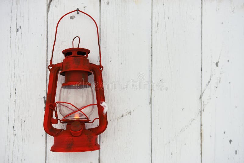 Old Red Lantern stock photo. Image of bright, season - 136547628
