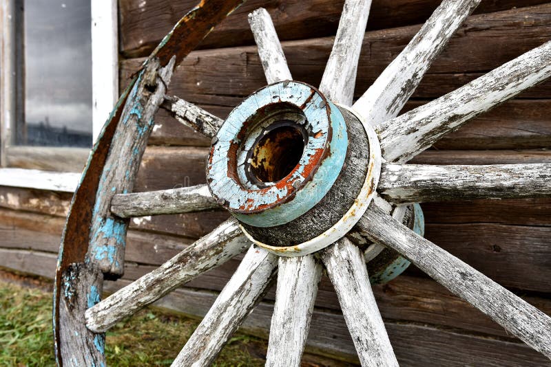Old Rustic Wagon Wheel Close Up Stock Photo - Image of carriage, metal ...