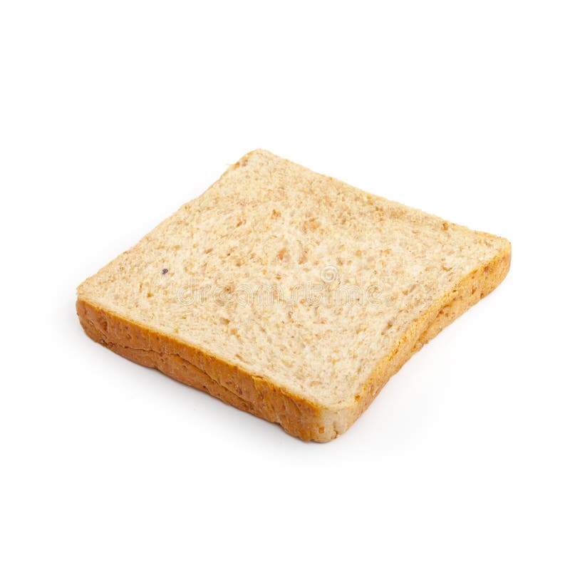 Close-up Image Of One Slice Of White Bread Against The White Background ... Close-up Image Of One Slice Of White Bread Against The White Background ...