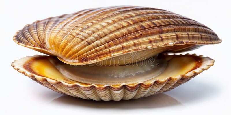 Close-up Image of an Open Shell, Showcasing the Detailed Texture and ...