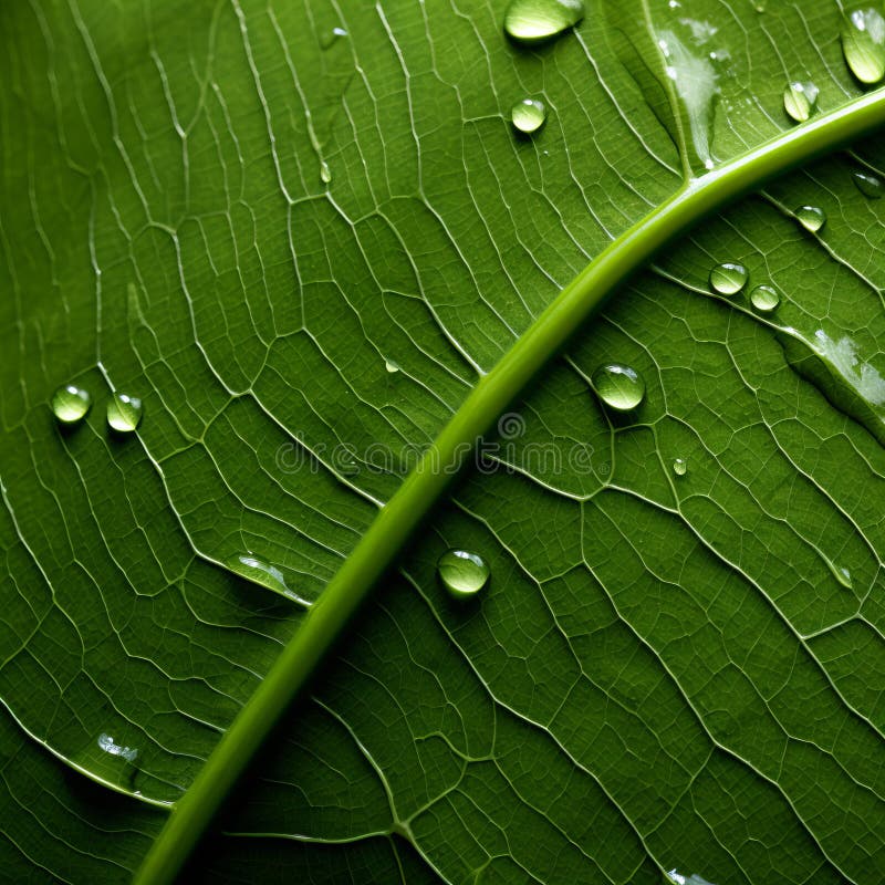 Close Up Image of Orchid Leaf with Organic Contours Stock Illustration ...